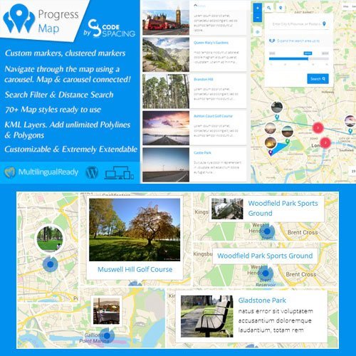 Progress Map WordPress Plugin – Digitostore
